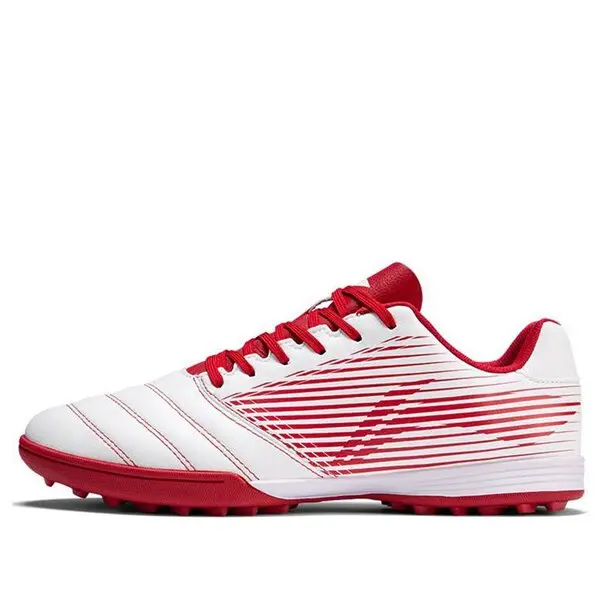 LI-NING Training Soccer Shoes - White/red