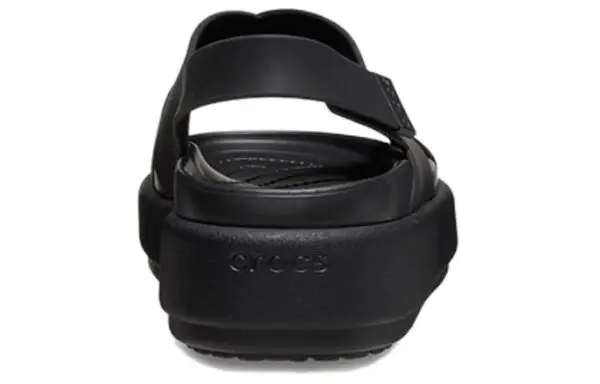 CROCS Brooklyn Luxe Cross Strap Platform Sandals - Black