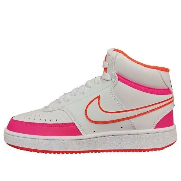 Nike Court Vision Mid Top Sneakers - White/pink