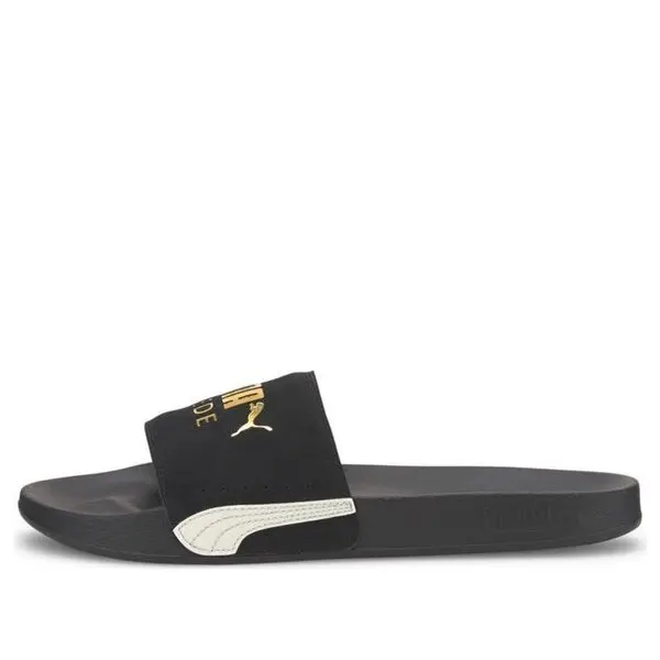 PUMA Leadcat Ftr Suede Classic Slide - Black/team Gold/marshmallow