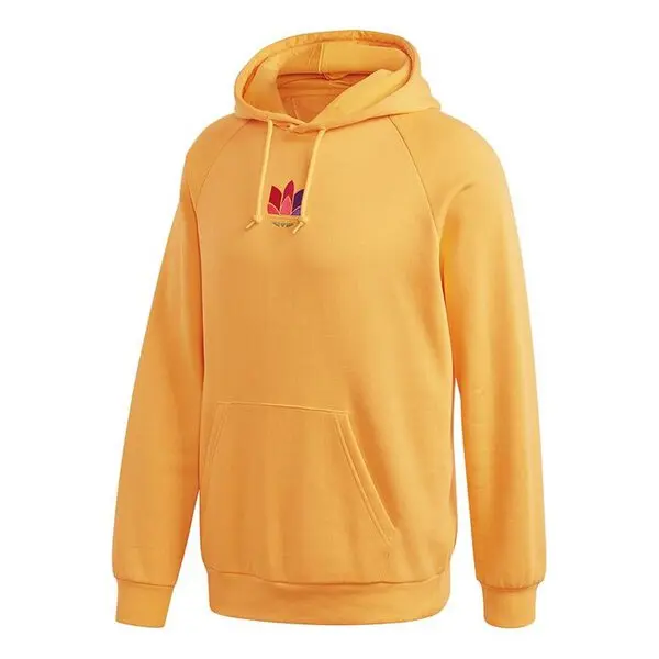 Adidas Originals 3d Trefoil Logo Pullover Hoodie - Gold