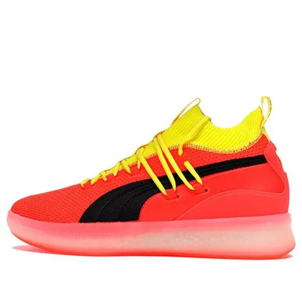 PUMA Clyde Court Disrupt Mid-top Lace-up Sneakers - Red/yellow