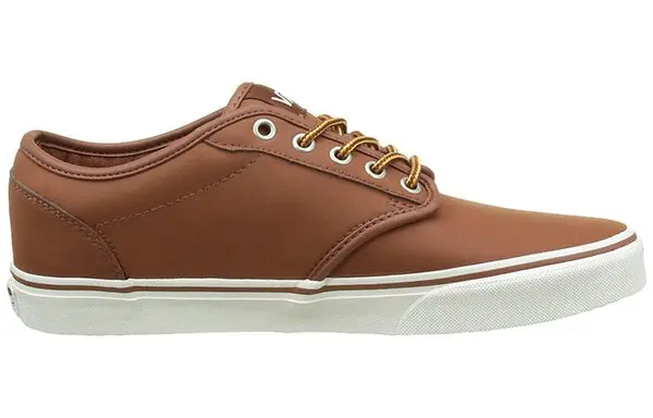 VANS Atwood Leather Lace Up Sneakers - Brown