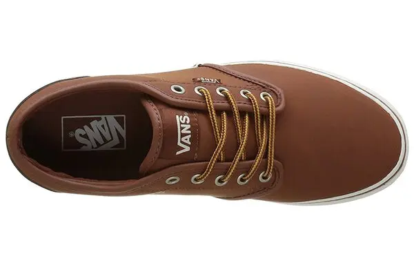VANS Atwood Leather Lace Up Sneakers - Brown