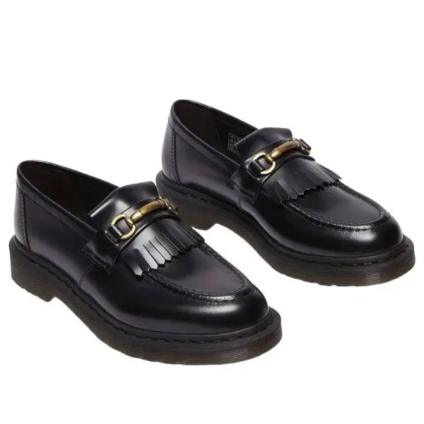 Dr. Martens Adrian Loafers With Horsebit Detailing - Black