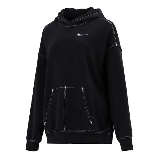 Nike Embroidered Logo Hoodie - Black
