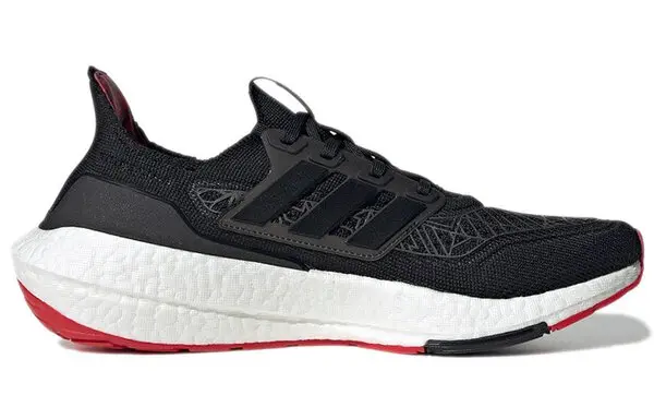 Adidas Ultraboost 21 Athletic Sneakers - Black/red