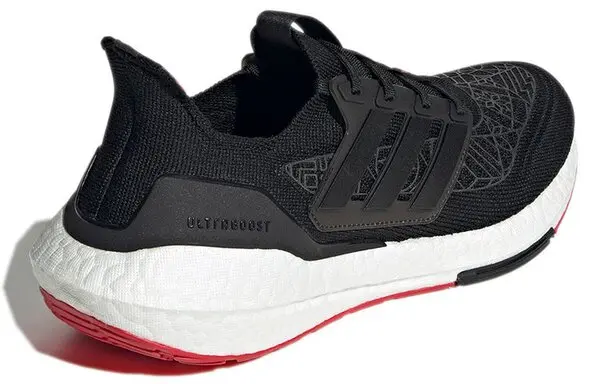 Adidas Ultraboost 21 Athletic Sneakers - Black/red