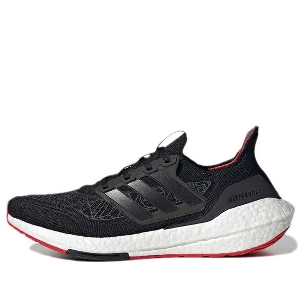 Adidas Ultraboost 21 Athletic Sneakers - Black/red