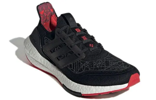 Adidas Ultraboost 21 Athletic Sneakers - Black/red