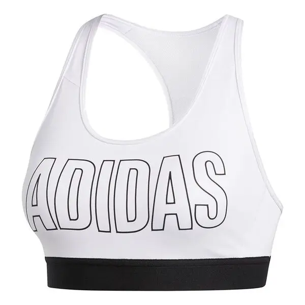 Adidas Donasia Sizing 't Rest Alphaskin Padded Bra 'white Black - White/black