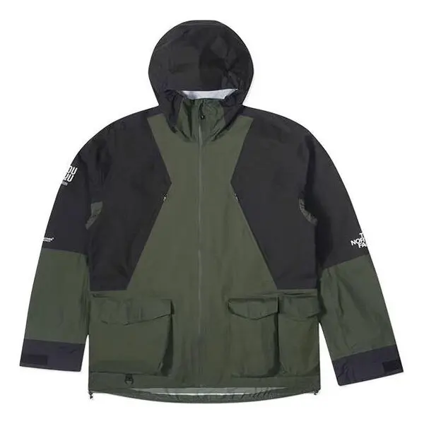 The North Face X Undercover Soukuu Hike Packable Mountain Light Shell Jacket - Green/black