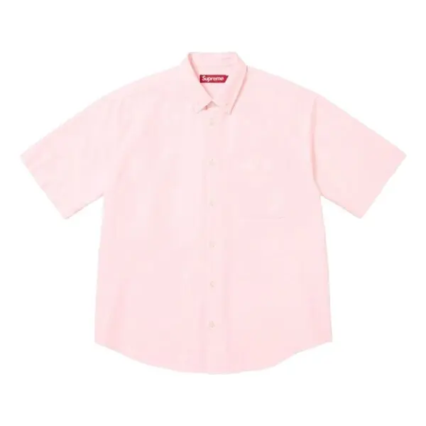 Supreme Ss26 Loose Fit Oxford S/s Shirt - Pink