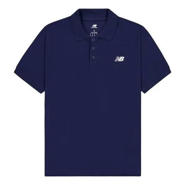 NEW BALANCE Cotton Polo T-shirt Asia Sizing - Navy