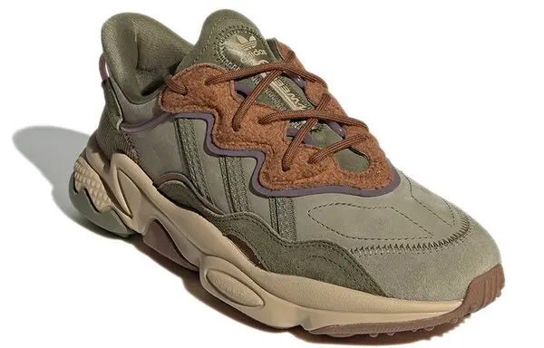 Adidas Originals Ozweego Lace-up Sneakers - Green/brown