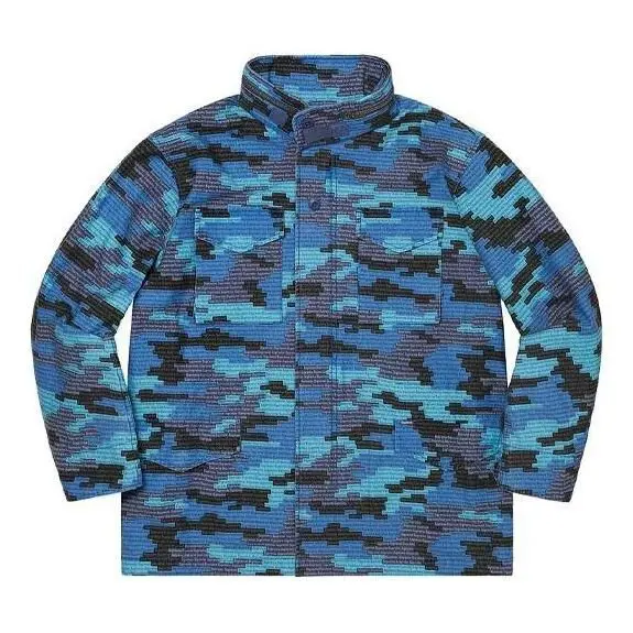 Supreme Logo Camo M-65 Jacket - Blue/black