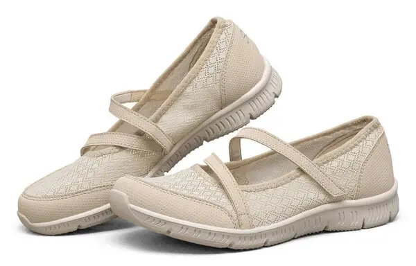 Sketchers Be-cool Mary Jane Flat - Beige