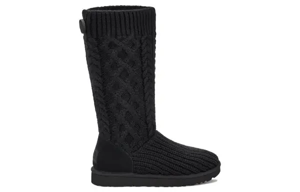 UGG Classic Cardigan Cabled Knit Boot - Black