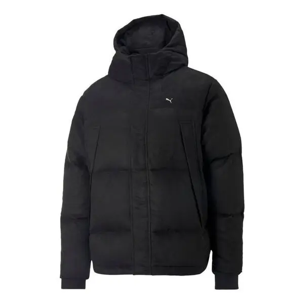 PUMA Faux Leather Down Jacket - Black
