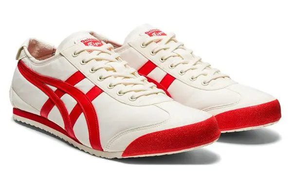 Onitsuka Tiger Mexico 66 Athletic Sneakers - Cream White/red