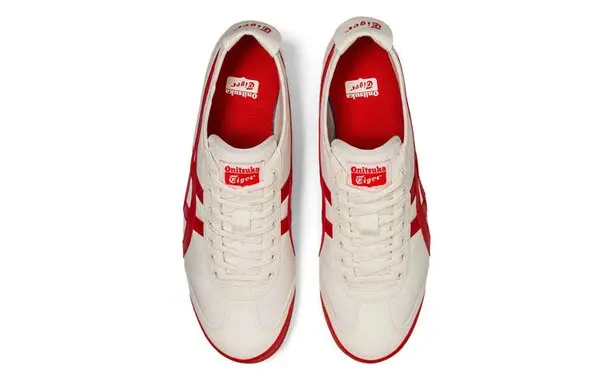 Onitsuka Tiger Mexico 66 Athletic Sneakers - Cream White/red