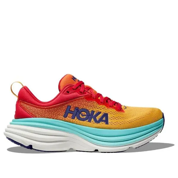 Hoka One One Bondi 8 Athletic Shoes - Cerise/cloudless