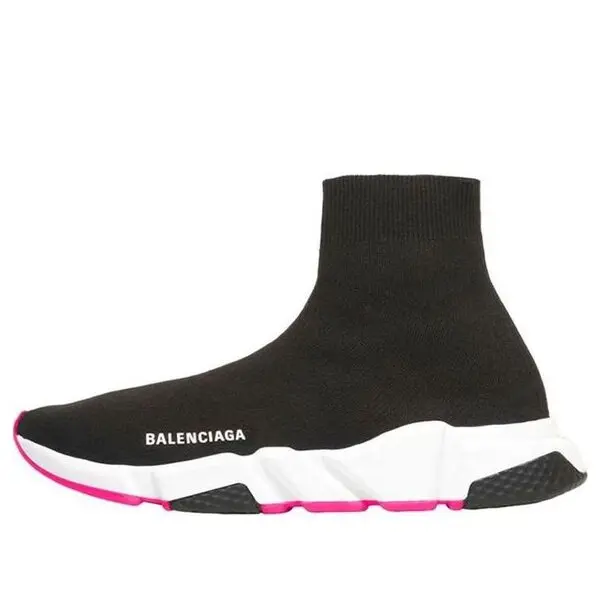Balenciaga Speed Trainer Sock Sneakers - Black/pink