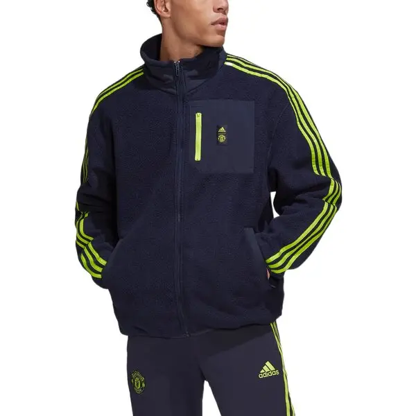 Adidas Logo Printing Pattern Stripe Soccer/football Jacket