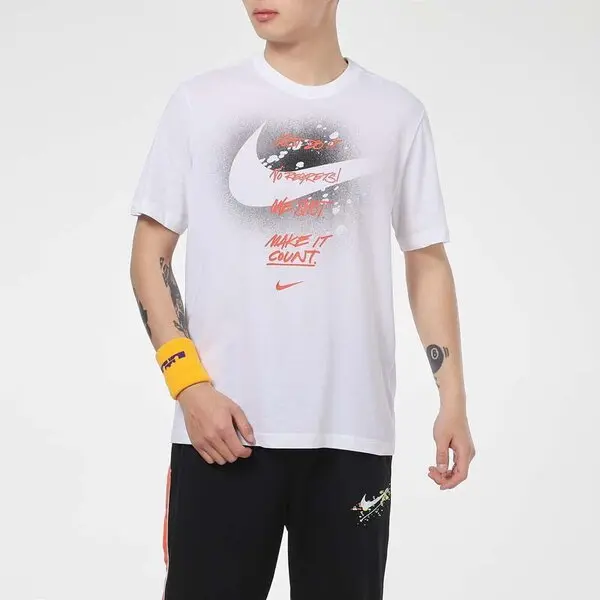 Nike Nk Graphic Ss Tee Large Alphabet Printing Sports Short Sleeve - White