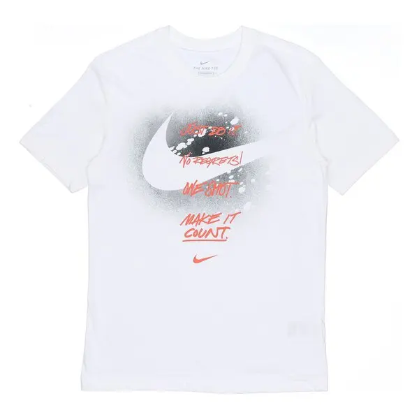 Nike Nk Graphic Ss Tee Large Alphabet Printing Sports Short Sleeve - White