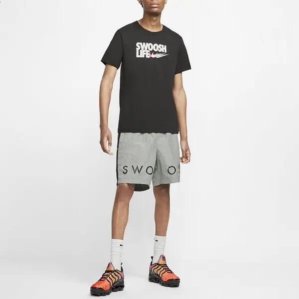 Nike Alphabet Logo Round Neck Short Sleeve Tee Swoosh Life