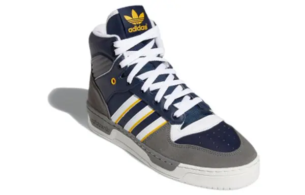 Adidas Originals Rivalry High Top Sneakers - Grey/white/yellow