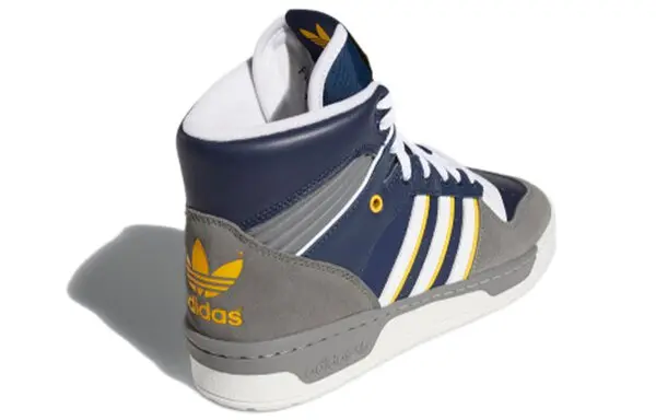 Adidas Originals Rivalry High Top Sneakers - Grey/white/yellow