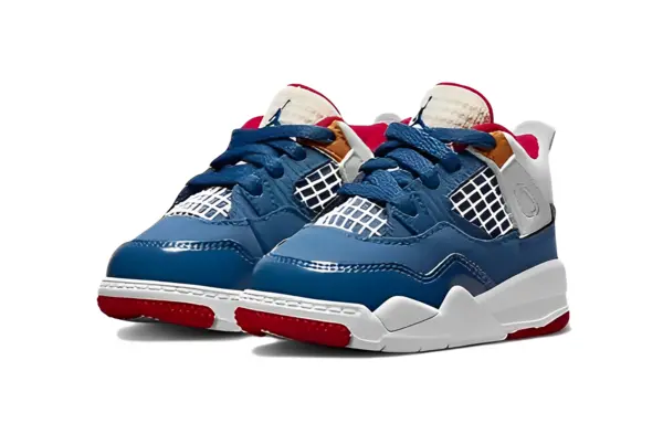 JORDAN Air 4 Retro 'messy Room' Sneakers - Blue/white/red