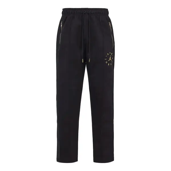 JORDAN Remastered Suede Trousers - Black/gold