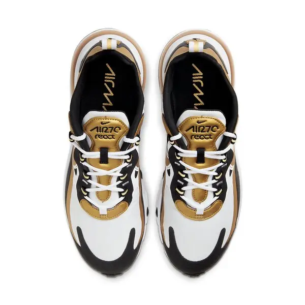 Nike Max 270 React "metallic Gold" Sneakers - Black/gold