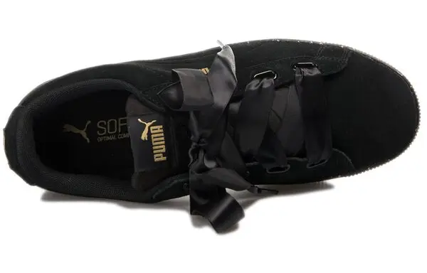 PUMA Vikky Platform Ribbon Sneakers - Black/gold