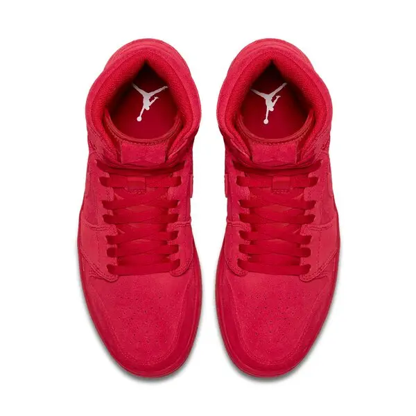 JORDAN 1 Retro High Suede Sneakers - Red