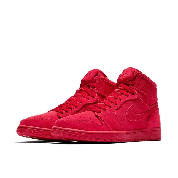 JORDAN 1 Retro High Suede Sneakers - Red