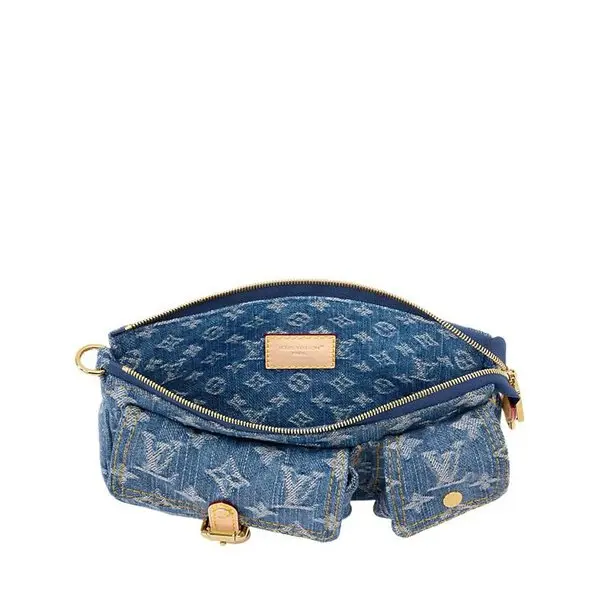 LOUIS VUITTON Pochette Accessoire Cargo Monogram Denim Bag