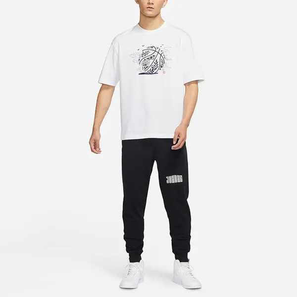 JORDAN Printing Round Neck Pullover Short Sleeve T-shirt