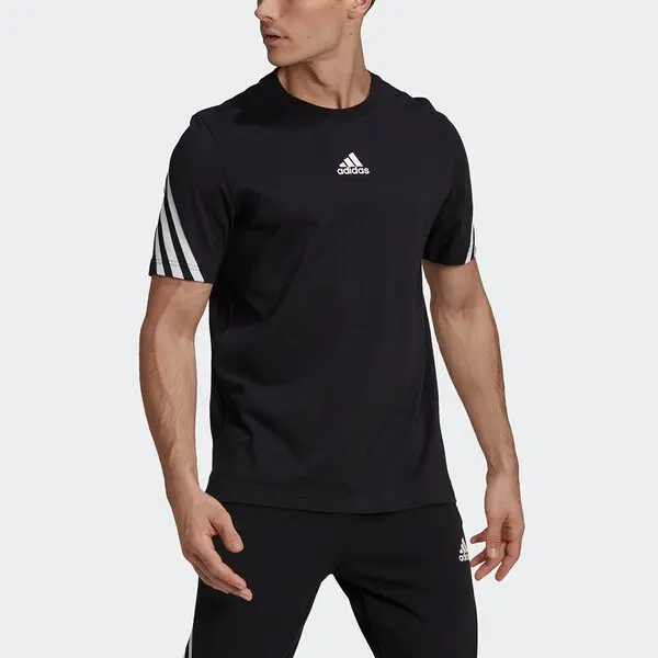 Adidas M 3s Tape Tee Printing Sports Short Sleeve