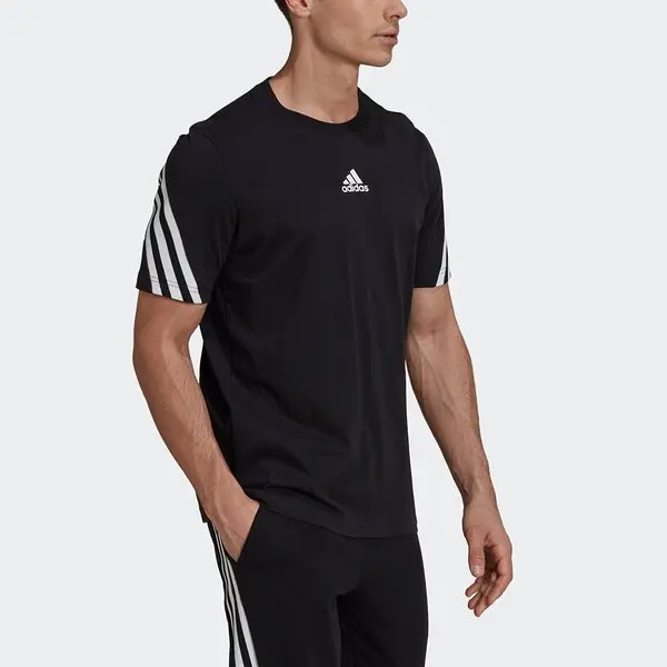 Adidas M 3s Tape Tee Printing Sports Short Sleeve