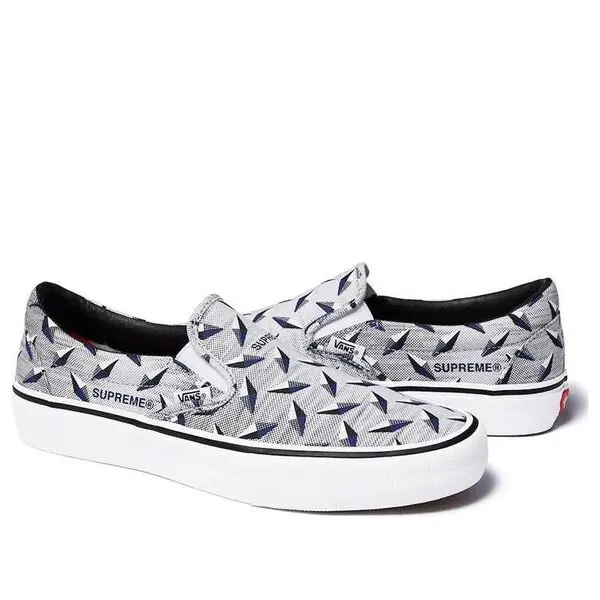 VANS Supreme X Classic Slip-on Pro 'diamond Plate - White