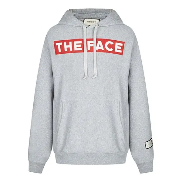 Gucci Alphabet Print Hooded Sweatshirt - Grey