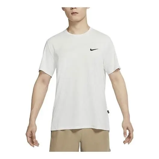 Nike Alphabet Pattern Printing Round Neck Short Sleeve Mountain White T-shirt