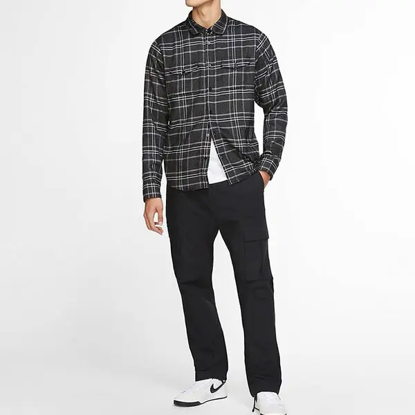 Nike Skateboard Plaid Casual Shirt Jacket
