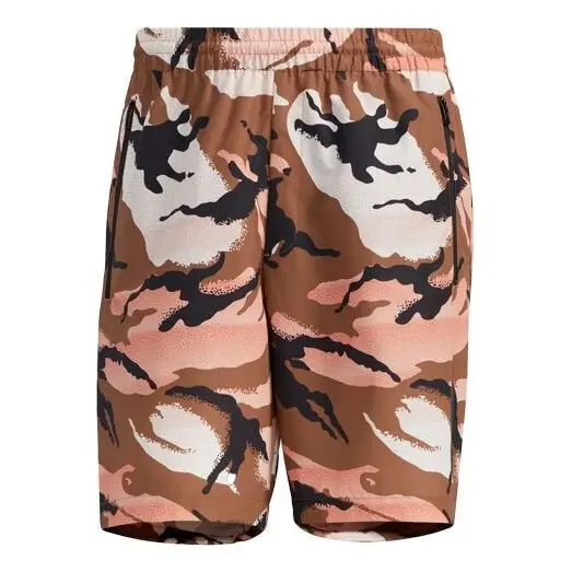 Adidas Camouflage Sports Shorts - Brown