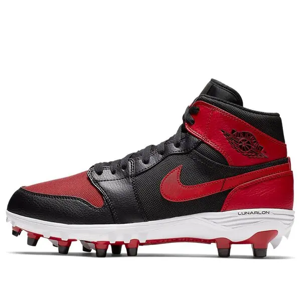 JORDAN Air 1 Mid Td Cleats - Red