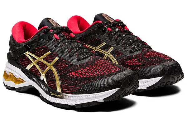 Asics Gel-kayano 26 "black Red Gold - Black/red